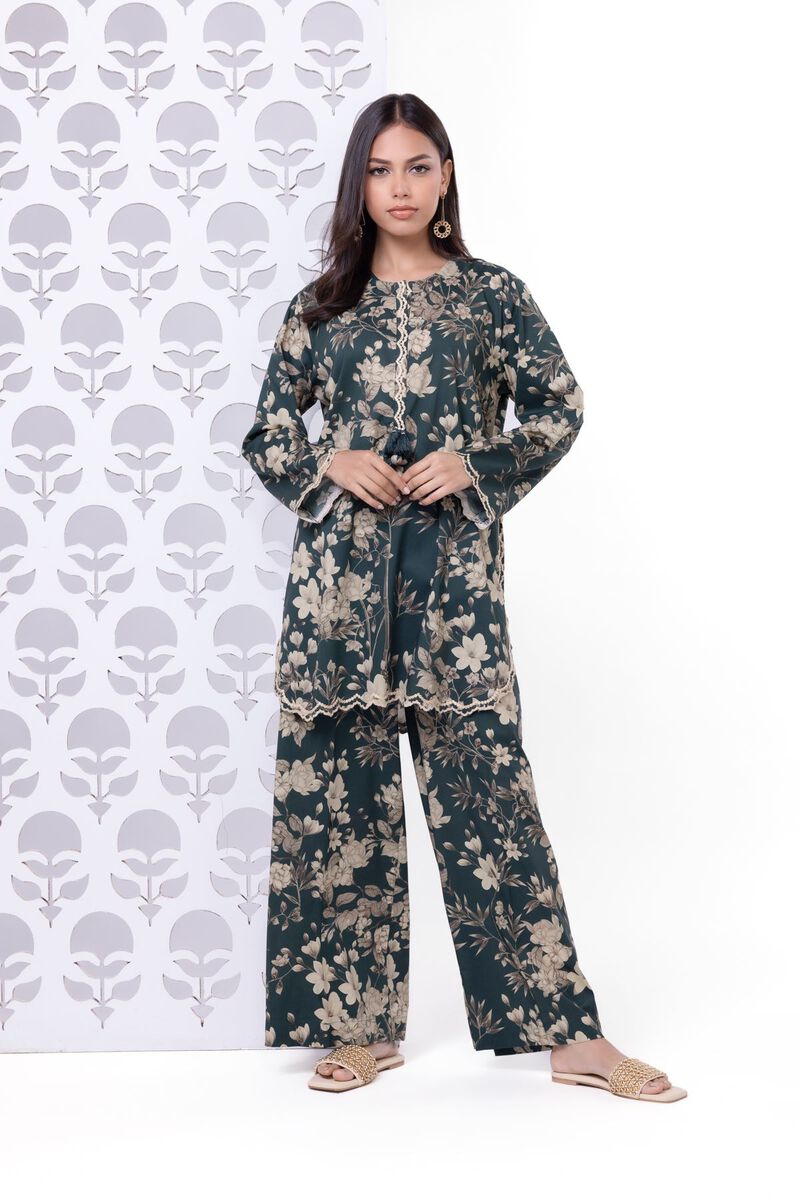 Buy Pants | 15.00 GBP | EEB245140B-VG_D-GREEN | Khaadi United Kingdom