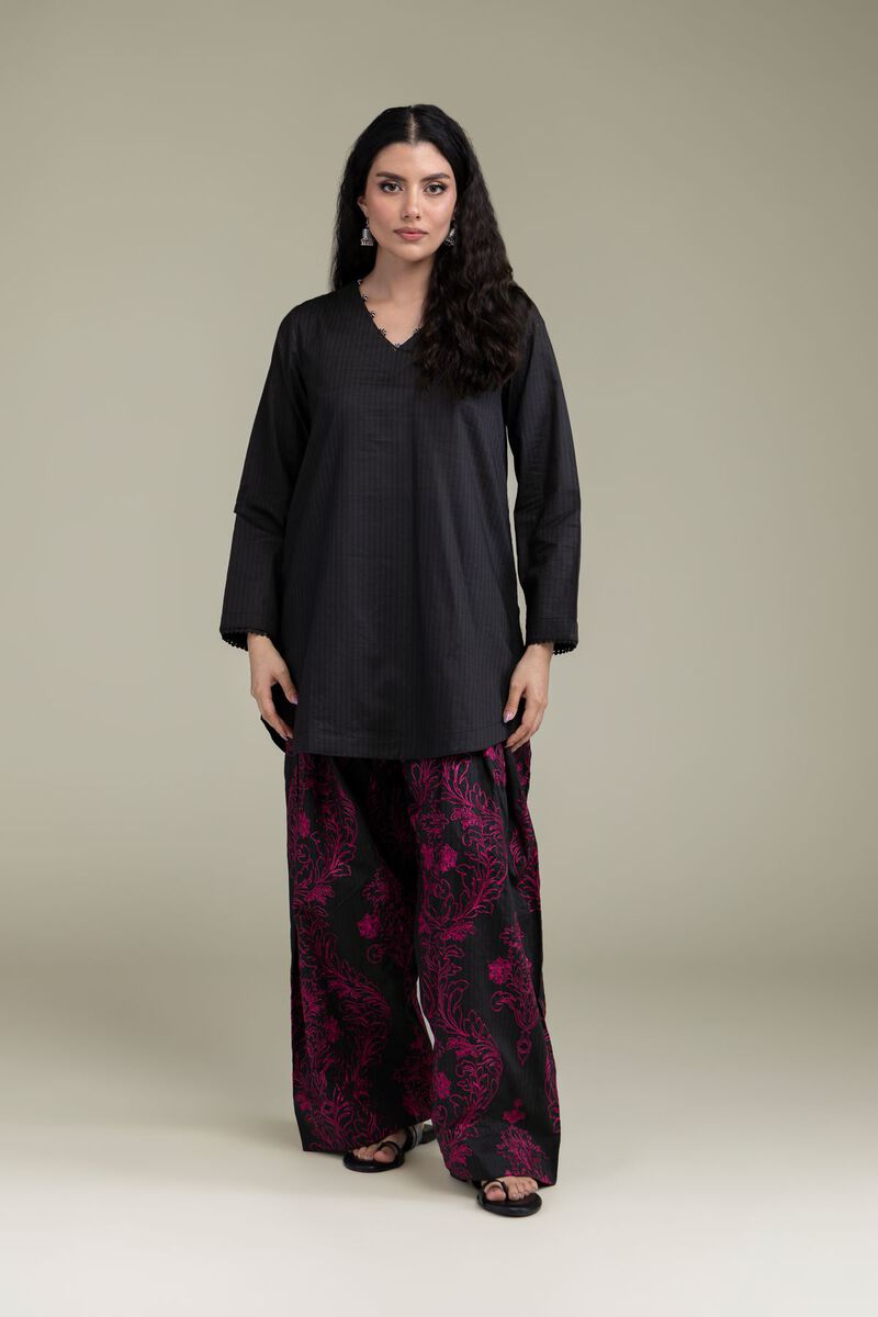 Buy Black Cotton Pants | 40.00 GBP | 25-10-12E6-07BA-VG_MULTI | Khaadi ...