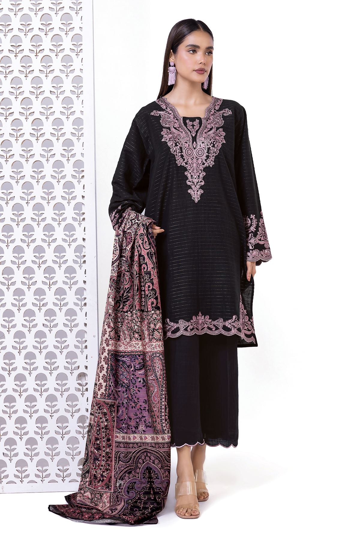Buy Tailored 3 Piece | 0.0 N/A | LKM07ST-VG_BLACK | Khaadi United Kingdom