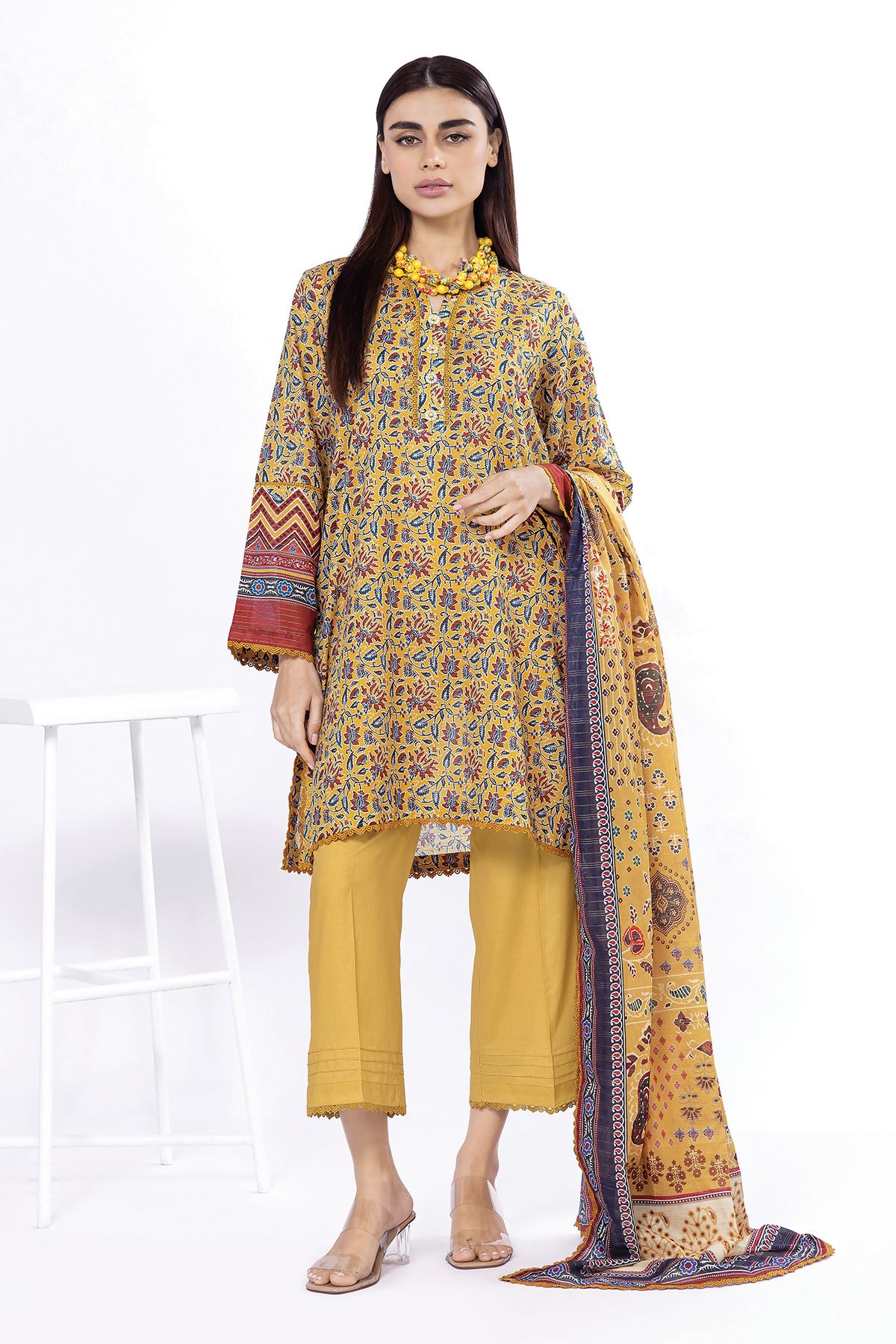 Buy Fabrics 3 Piece | 0.0 N/A | MN09A-VG_MULTI | Khaadi United Kingdom