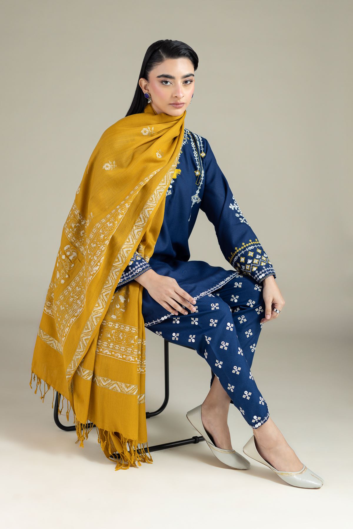 Buy Kurta | 32.00 GBP | R-ST25095A-VG_MULTI | Khaadi United Kingdom